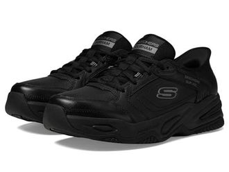 Skechers Mens Durham Hands Free Slip-in Sneaker,Black/Black,10