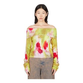 Acne Studios Gem&uuml;tlicher Strickpullover mit Gerolltem Hals - - Knitwear - Damen - Mehrfarbig - M