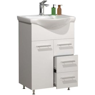 ebuy24 Ebuy24 - Meuble bogue, lavage Lisalo h. 81 x l. 55 x p. 45 cm Blanc