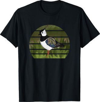 jz.birds Kiebitz Vogel Zeichnung Vogelfreund Ornithologe Biologe T-Shirt
