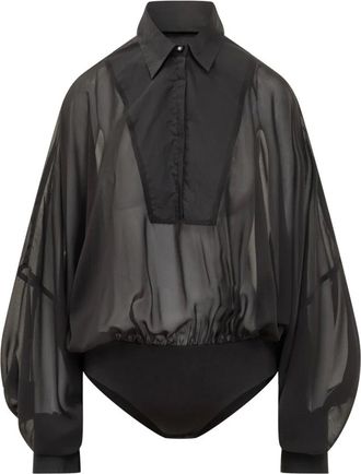 Pinko Pinko, Femme, Blouses et Chemises, Noir, Taille: 38 FR Cristalball Bodysuit