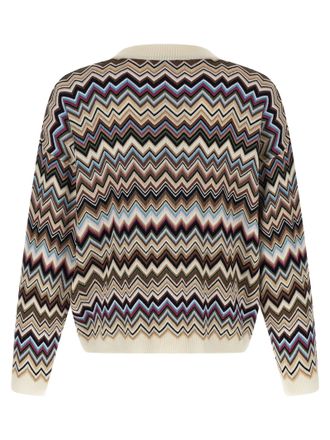 Missoni Multicolor Zigzag Knit Cardigan - Multicolor