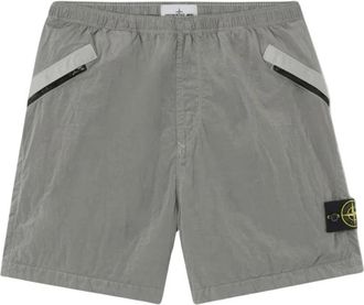 Stone Island Homme, Shorts, Gris, Taille: W33 Shorts en Nylon M&eacute;tal