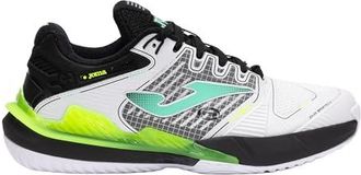 Joma Stroke Chaussures de padel pour homme Semelle réactive Ball absorbant les chocs et évite les torsions dans les articulations, Blanc / vert, 41 EU