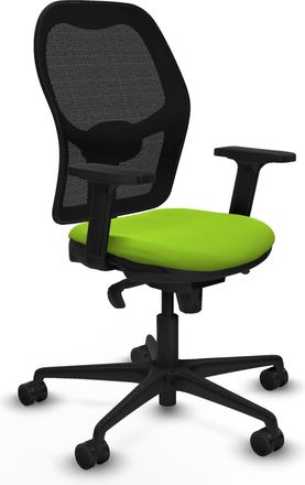 Piqueras y Crespo B&uuml;rostuhl mit 2D-Armlehnen, h&ouml;henverstellbare Lendenwirbelst&uuml;tze, mit 5 Positionen und injiziertem Schaumstoff, Schwarz/Pistazie