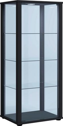 MID.YOU Mid.you Vitrine, Schwarz, Glas, 3 Fächer, 50x114.5x38 cm, stehend, Esszimmer, Vitrinen