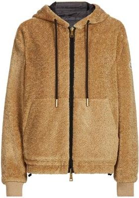 Moncler Veste shearling &agrave; capuche