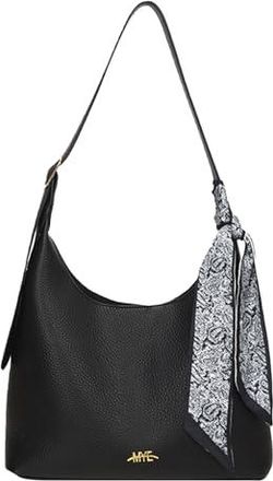 Generic Sac &agrave; bandouli&egrave;re tendance en cuir synth&eacute;tique polyvalent avec cravate et &eacute;charpe pour filles, femmes, travail, shopping, voyage, usage quotidien, Noi