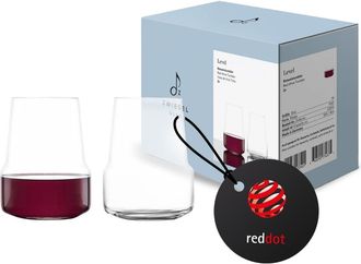 Zwiesel Glas Rotwein Tumbler Level (2er Set), Weingl&auml;ser ohne Stiel f&uuml;r Wein, Iced Matcha Latte und Shakes, sp&uuml;lmaschinenfeste Tritan-Kristallgl&auml;ser, Made in Germa
