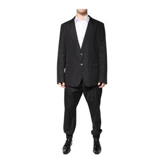 Dolce & Gabbana Luxuri&ouml;ser Seiden-2-Teiler - - Suits - Herren - Schwarzk - 4XL
