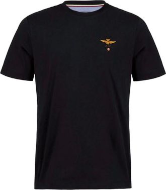 Aeronautica Homme, Tops, Noir, Taille: 3XL T-shirt Girocollo Basica 261Ts1580Uj00372