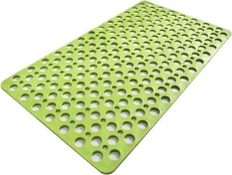 Generic Badematte mit Abflussl&ouml;chern, rutschfest, leicht zu reinigen, Badewanne Saugn&auml;pfen, Badezimmerzubeh&ouml;r(Green-70x38cm)