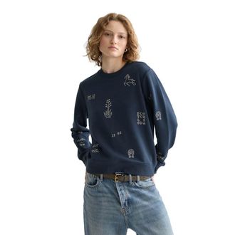 Scotch & Soda Besticktes Sweatshirt, Carbon V470, M