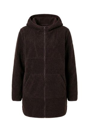 Ulla Popken Sweatjacke Longjacke Teddyfleece Kapuze Langarm hinten l&auml;nger
