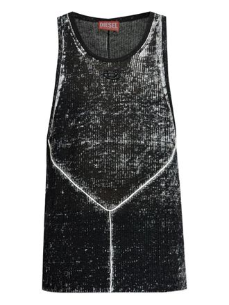 Diesel haut en lin K-Rick à détail brodé - Noir