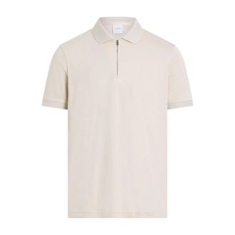 HUGO BOSS Poloshirt f&uuml;r Herren, Rei&szlig;verschluss, Regul&auml;r, kurz&auml;rmlig (Wei&szlig;)
