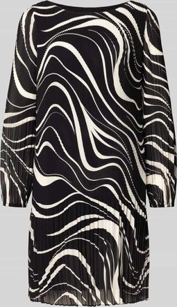 s.Oliver Black Label Loose Fit Plisseekleid mit Allover-Muster