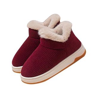 Generic Chaussons Homme Femme Pantoufles Int&eacute;rieur Maison avec Doublure en Peluche Chaude Chaussons Montants Semelle Antid&eacute;rapante Confortables Slippers Autom