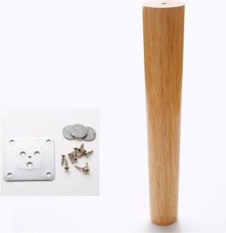 Generic 4er-Set M&ouml;belbeine aus Holz, 6-70 cm (2,36-27,56 Zoll), Sofaf&uuml;&szlig;e, Bettbeine aus massivem Gummibaumholz(60cm-Straight Legs)