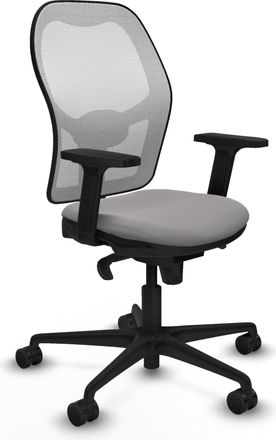 Piqueras y Crespo Gepolsterter B&uuml;rostuhl mit 2D-Armlehnen, h&ouml;henverstellbare Lendenwirbelst&uuml;tze, ausgestattet mit Sincro 5 Positionen und injiziertem Schaumstoff, Wei&szlig;/