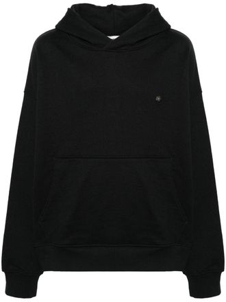 A Paper Kid hoodie en coton à détail de broche - Noir