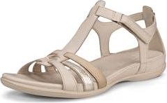 Ecco Femme Flash T-Strap Sandals, Limestone/Pure White Gold/Beige, 40 EU