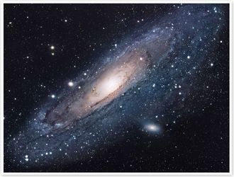 Posterlounge Die Andromeda-Galaxie Poster von Robert Gendler 70 x 50 cm Blau Wandbilder Wanddeko
