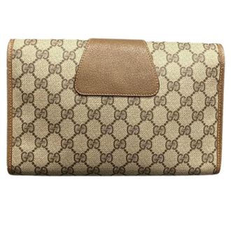Gucci Pochette Pre-owned Old GG Supreme PVC - Femme - Pre-owned - Beige - Taille: ONE Size