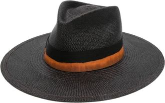 Borsalino Femme, Accessoires, Noir, Taille: M Straw Fedora