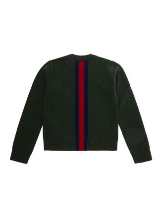 Gucci Web Embroidery Sweater - Green