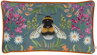 furn. Wylder Nature House of Bloom Zinnia Biene Rechteckige Kissenbedeckung