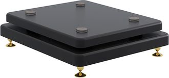 Generic Audio-Video-Regal HiFi Rack aus Holz Entertainment-Center, AV-Medienständer, Beweglicher AV-Media-Ständer mit Holzregal, für Audioanlage Stereoanlagen