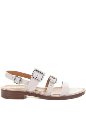 Guglielmo Rotta sandales en cuir &agrave; boucle - Blanc