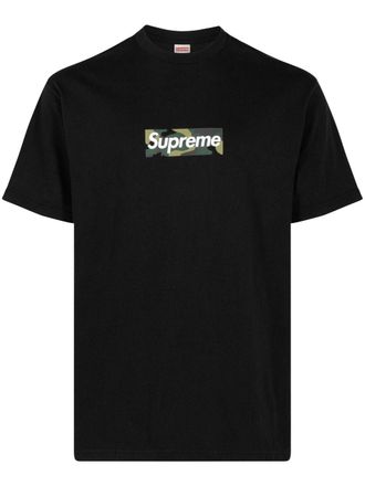 SUPREME t-shirt en coton Box Logo - Noir