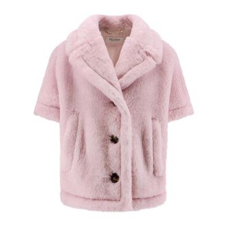 Max Mara Alpaka-Mischgewebe Jacke - - Jackets - Damen - Rosa - M/L