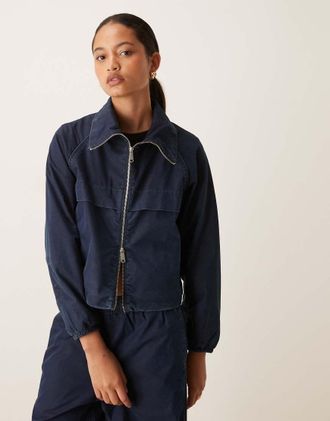 Calvin Klein Jeans Jeansjacke aus Nylon in dunklem Marineblau, Kombiteil