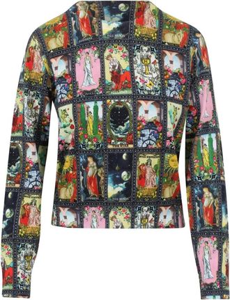 Alice & Olivia Femme, Pulls, Multicolore, Taille: 42 FR Top imprim&eacute; Tarot