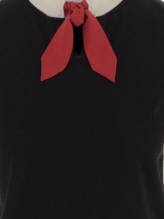 Valentino Womens Top Wool-Blend Black Tops