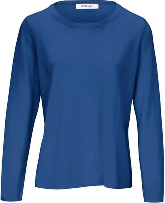 Peter Hahn Rundhals-Pullover aus Schurwolle und Kaschmir Peter Hahn blau