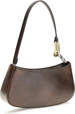 Staud Womens Brown Calf Leather Bos Taurus Shoulder Bag