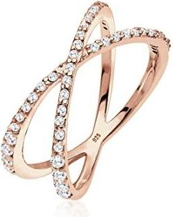 Elli Bague - Femme - Argent - 925/1000 - Anneaux multiples Croix Plaqué Or Rose - Argent - 925/1000 - Oxyde de Zirconium - 0602790516_52