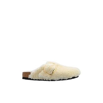 Birkenstock Boston Big Buckle Pantoletten - - Shoes - Damen - Beige - 37 EU