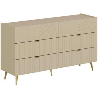Vente-Unique Commode 6 tiroirs - Beige - NORSIM de Pascal Morabito