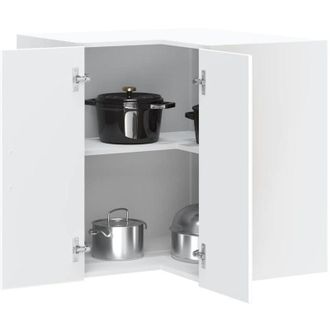vidaXL Vidaxl - Armoire dangle murale de cuisine Lucca blanc bois ding&eacute;nierie