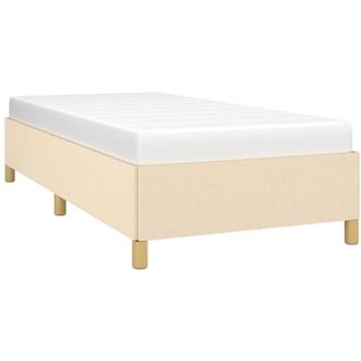 vidaXL Cadre de lit sans matelas cr&egrave;me 90x200 cm tissu Vidaxl
