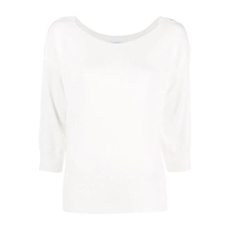 Malo Casual wei&szlig;e Pullover mit Viskose Baumwolle - - Knitwear - Damen - Wei&szlig; - S