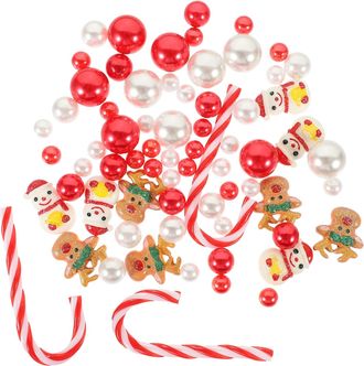 Valiclud 1 Satz Weihnachtsvasenf&uuml;llperlen Rot K&uuml;nstliche Vasenf&uuml;llung aus Schwimmenden Perlen f&uuml;r Hochzeits und Partydekoration