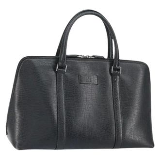 Gucci Sac &agrave; main vintage en cuir Pre-owned - Femme - Pre-owned - Noir - Taille: ONE Size