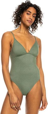 Roxy Shiny Wave - One-Piece Swimsuit for Women - Badeanzug - Frauen - L - Grün
