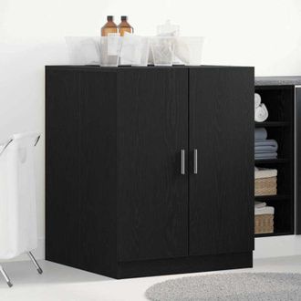 vidaXL vidaXL Meuble pour machine &agrave; laver Ch&ecirc;ne noir 70.5 x 71.5 x 91.5 cm